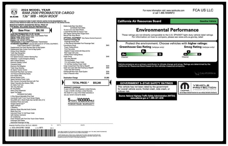 2024 Ram ProMaster For Sale In North Olmsted, Ohio - Van Viewer
